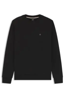 BOSS Cotton-blend Sweatshirt With Double B Monogram - Black