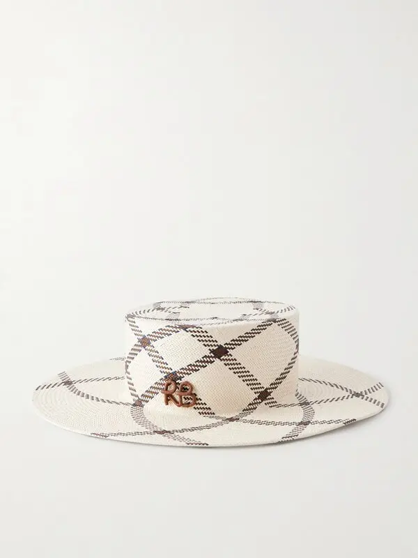 Ruslan Baginskiy Striped Straw Hat - Beige