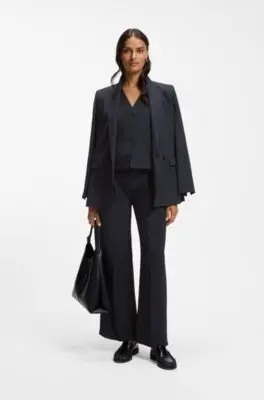 BOSS Pinstripe Stretch Crepe Vest