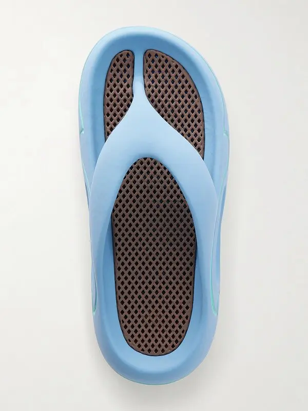 Rabanne 3d Logo-embossed Thong Sandals - Blue
