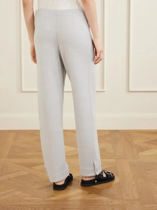 GOD'S TRUE CASHMERE Zinc Cashmere Straight-leg Drawstring Pants