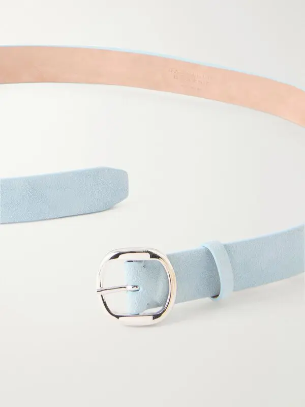 Gabriela Hearst Elster Suede Belt - Blue