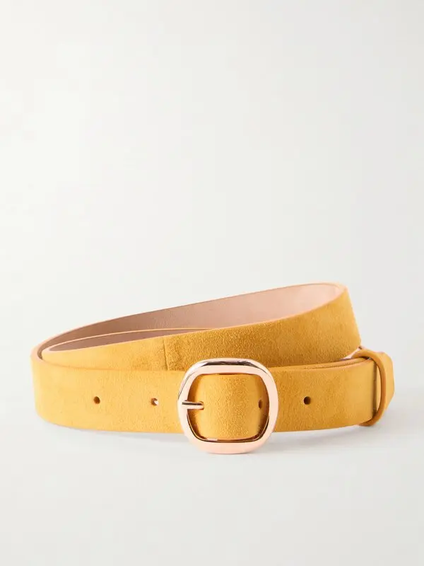 Gabriela Hearst Elster Suede Belt - Yellow