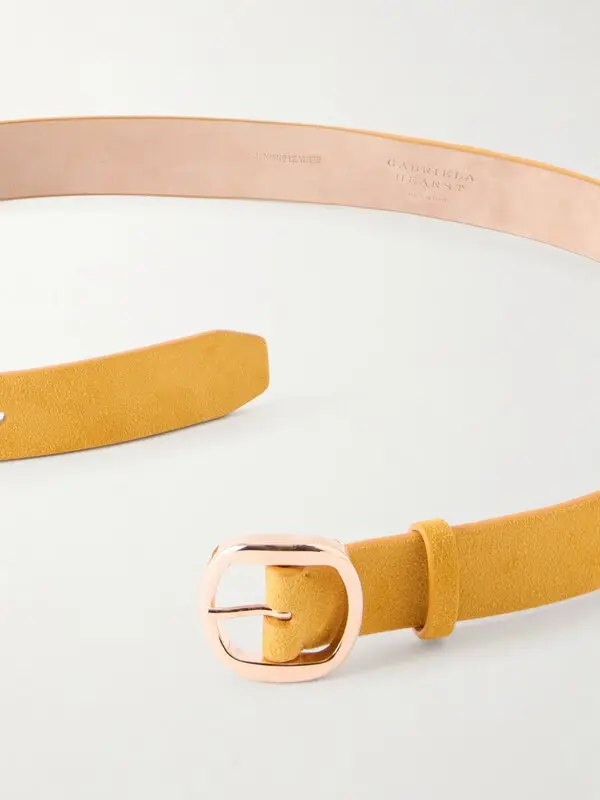 Gabriela Hearst Elster Suede Belt - Yellow