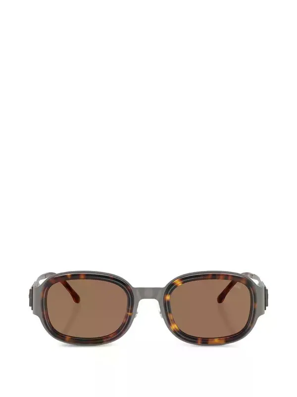 DIESEL® Logo Plaque Oval-frame Sunglasses