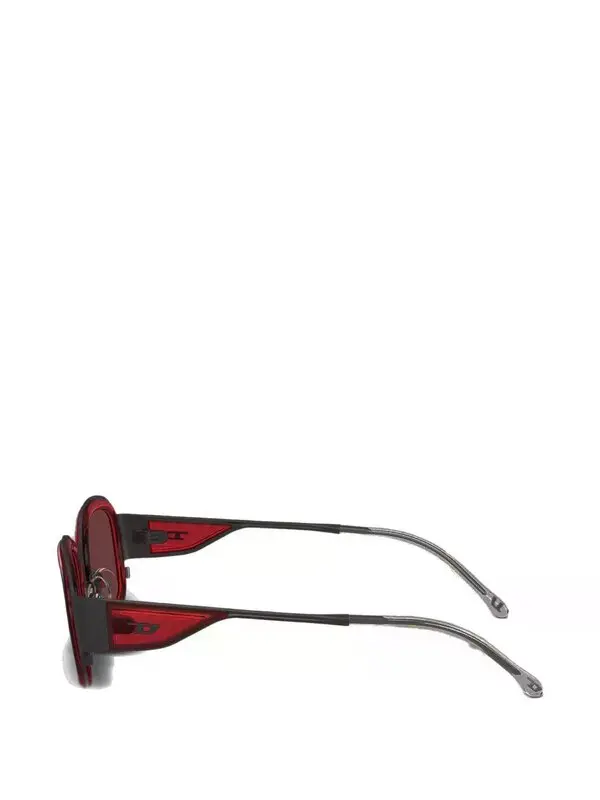 DIESEL® Logo Plaque Oval Frame Sunglasses