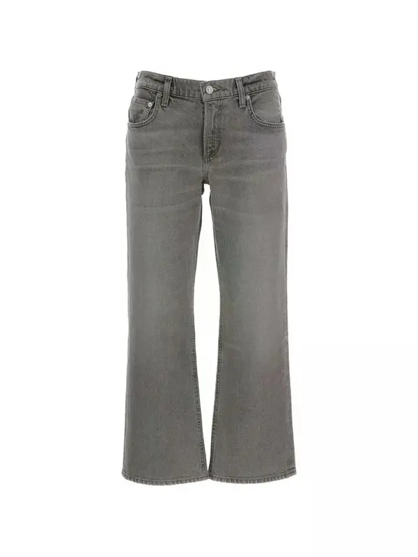 Citizens Of Humanity Faye Straight-leg Cropped Jeans - Grey