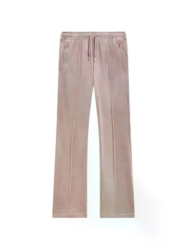 Juicy Couture Velour Diamanté Track Pants - Neutrals