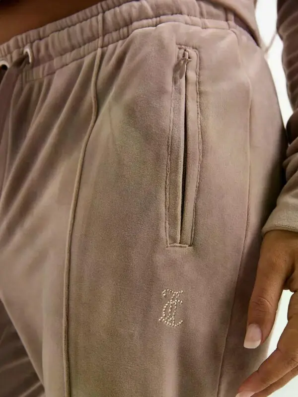 Juicy Couture Velour Diamanté Track Pants
