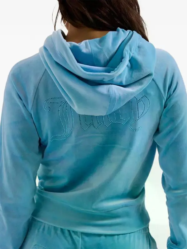 Juicy Couture Diamanté Velour Zip-up Hoodie