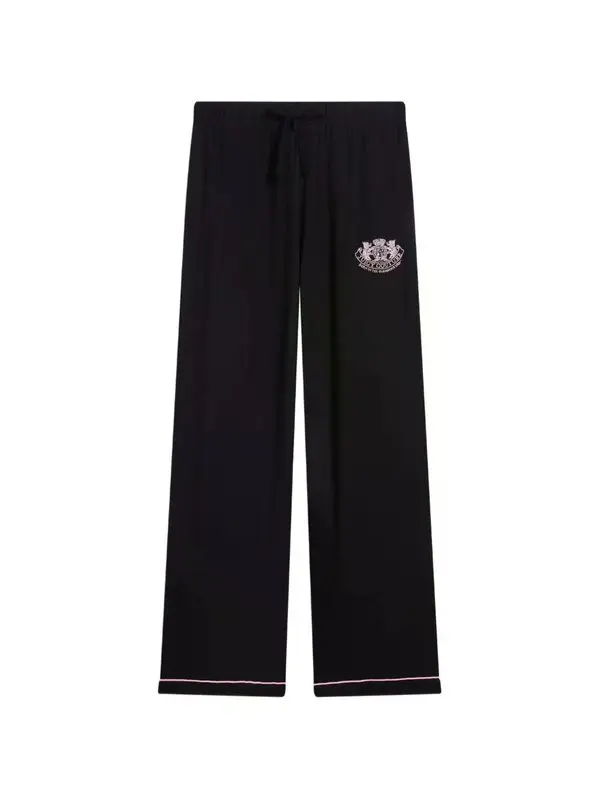 Juicy Couture Dog Crest Piped Pajamas - Black