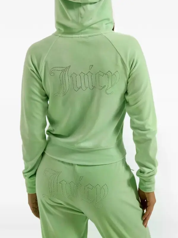 Juicy Couture Diamanté Velour Zip-through Hoodie