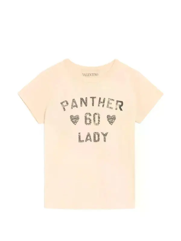 Valentino Garavani Printed Cotton T-shirt - Orange