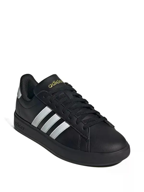 Adidas Grand Court 2.0 Striped Sneakers - Black