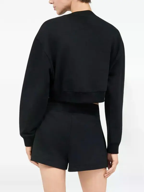 Roberto Cavalli Tiger Motif Cropped Sweater