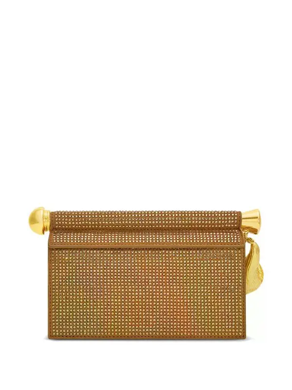 Jw Pei Holly Crystal-embellished Pendant Clutch Bag - Neutrals