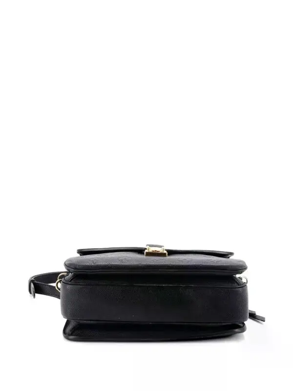 LOUIS VUITTON Pochette Metis Monogram Empreinte Leather Crossbody Bag - Black