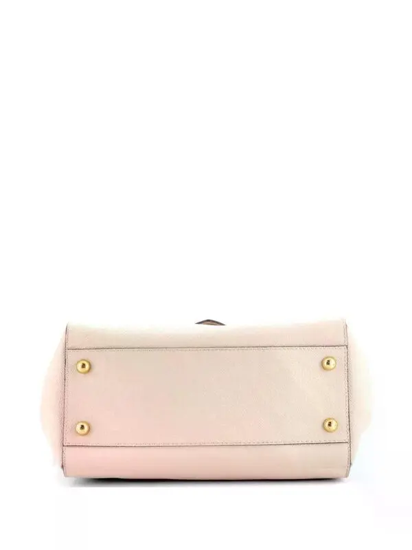 Burberry Medium Leather Tote Bag With Buckle Detail