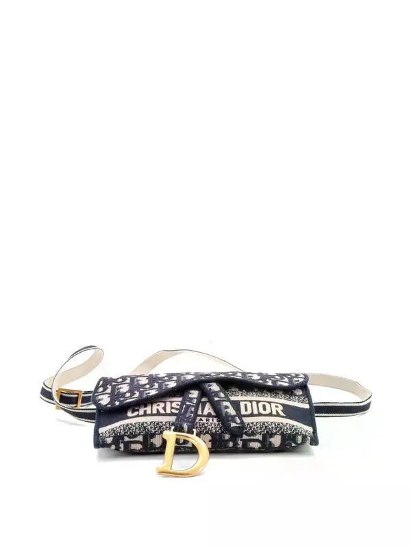 Dior Saddle Slim Pouch Belt Bag - Blue