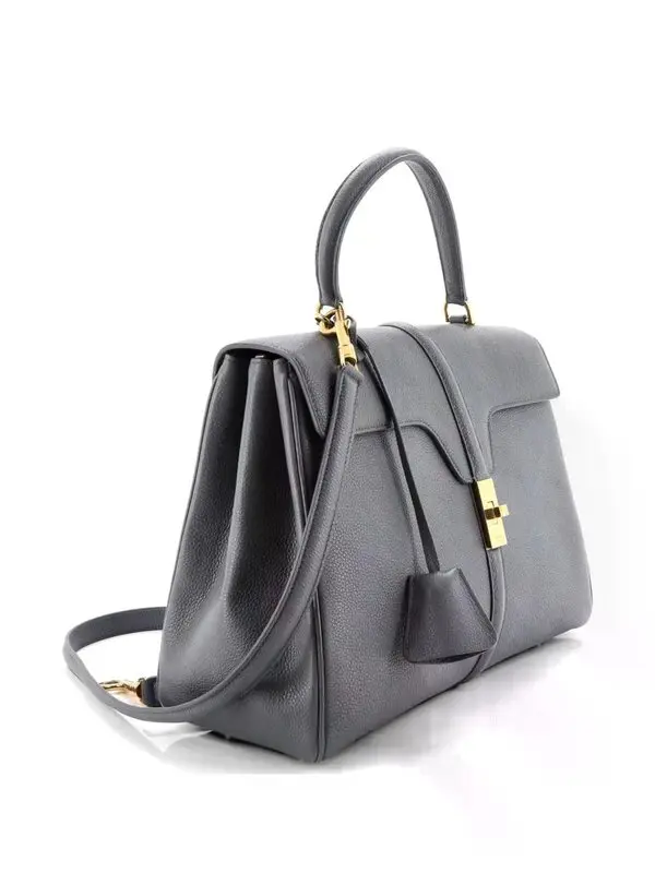 Celine 16 Top Handle Bag Grained Calfskin Medium Shoulder Bag
