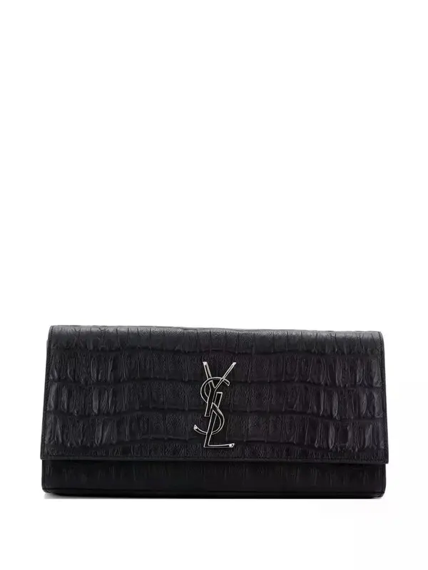 Saint Laurent Monogram Clutch Bag - Black