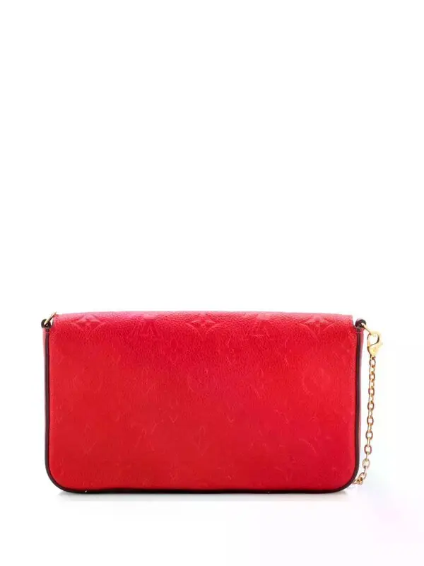 LOUIS VUITTON Felicie Pochette Monogram Empreinte Leather Crossbody Bag - Red