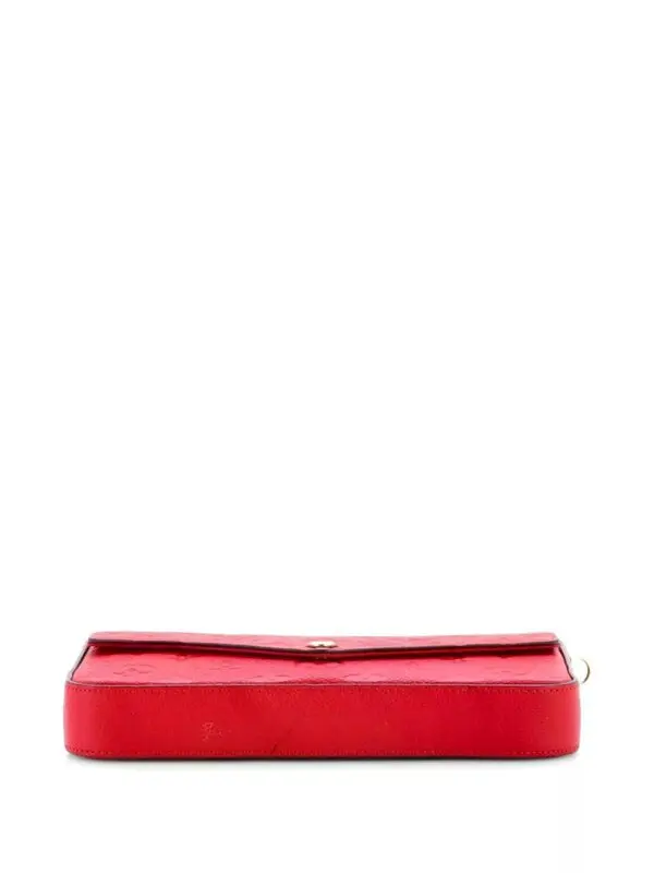 LOUIS VUITTON Felicie Pochette Monogram Empreinte Leather Crossbody Bag - Red