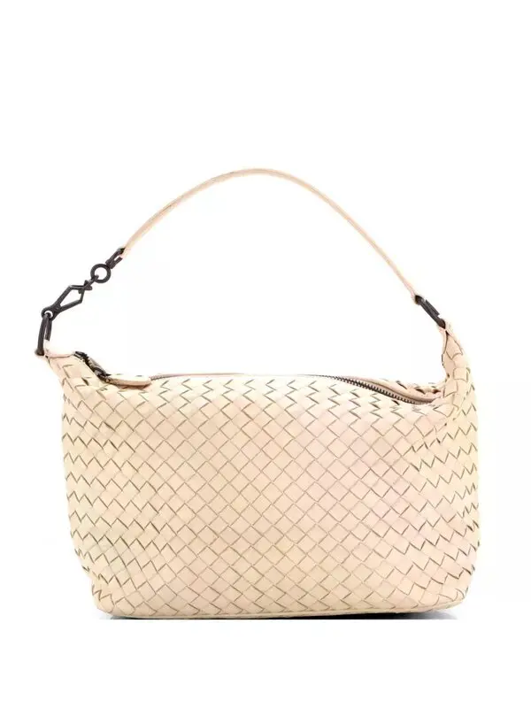 Bottega Veneta Small Intrecciato Zip Hobo Shoulder Bag - Neutrals