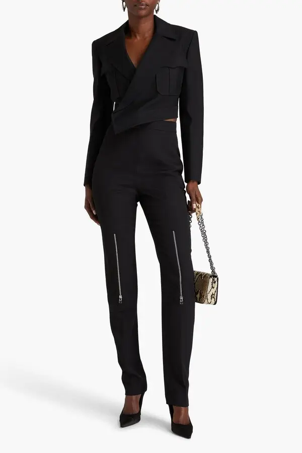 Alexander McQueen Grain De Poudre Wool Tapered Pants
