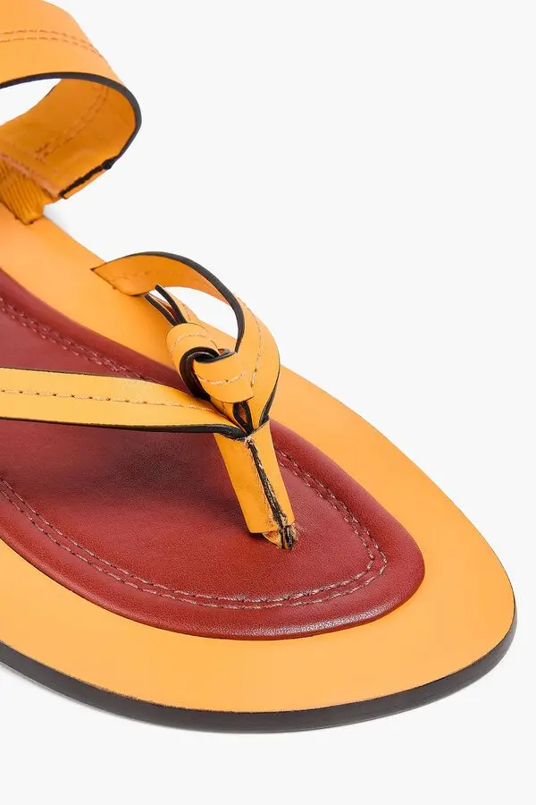 Farm Rio Leather Thong Sandals