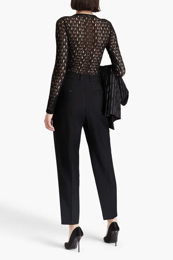 Alexander McQueen Wool-crepe Tapered Trousers