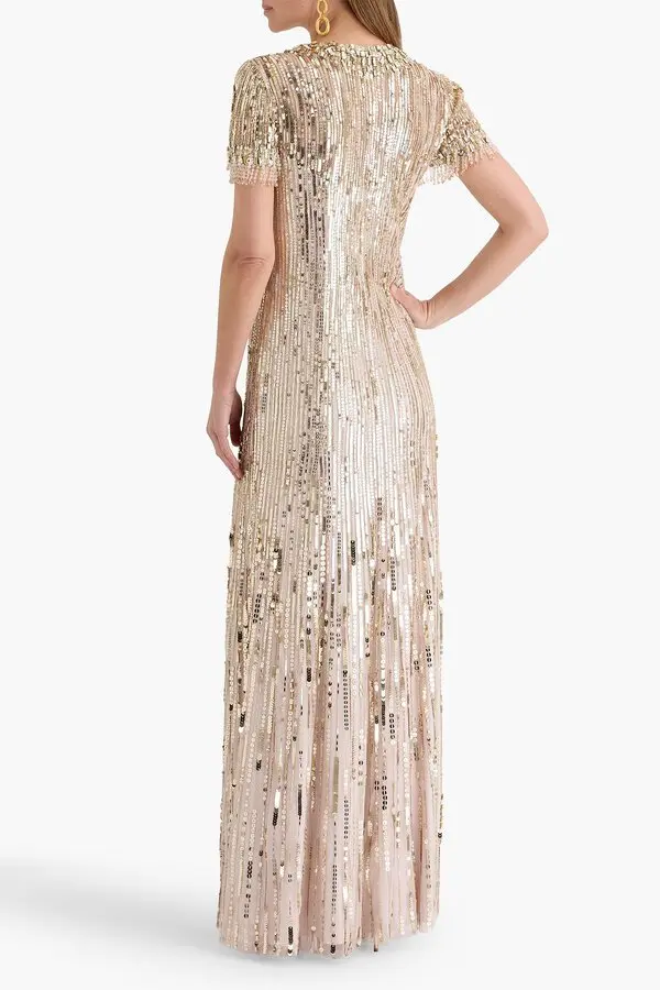 Jenny Packham Embellished Tulle Gown