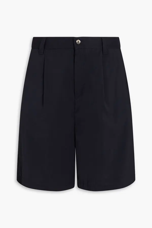 Frescobol Carioca Sereno Pleated Wool Shorts - Midnight Blue