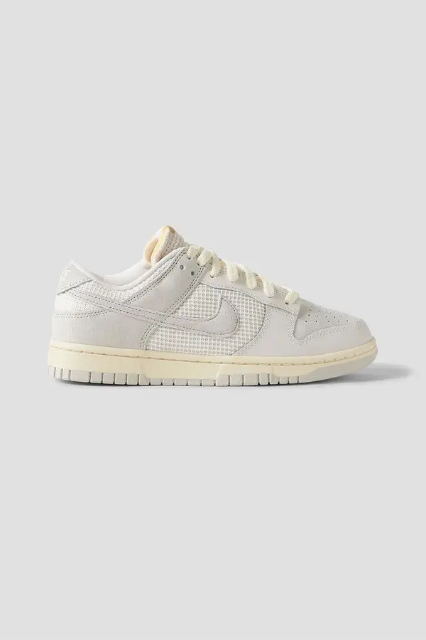 Nike Dunk Low Waffleknit Suede And Leather Sneakers