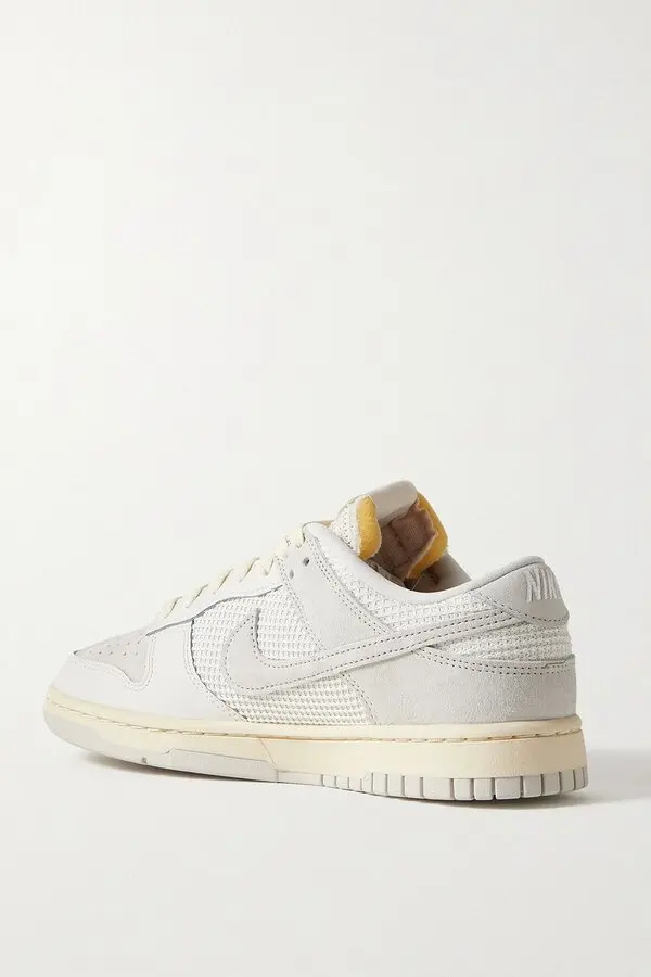 Nike Dunk Low Waffleknit Suede And Leather Sneakers