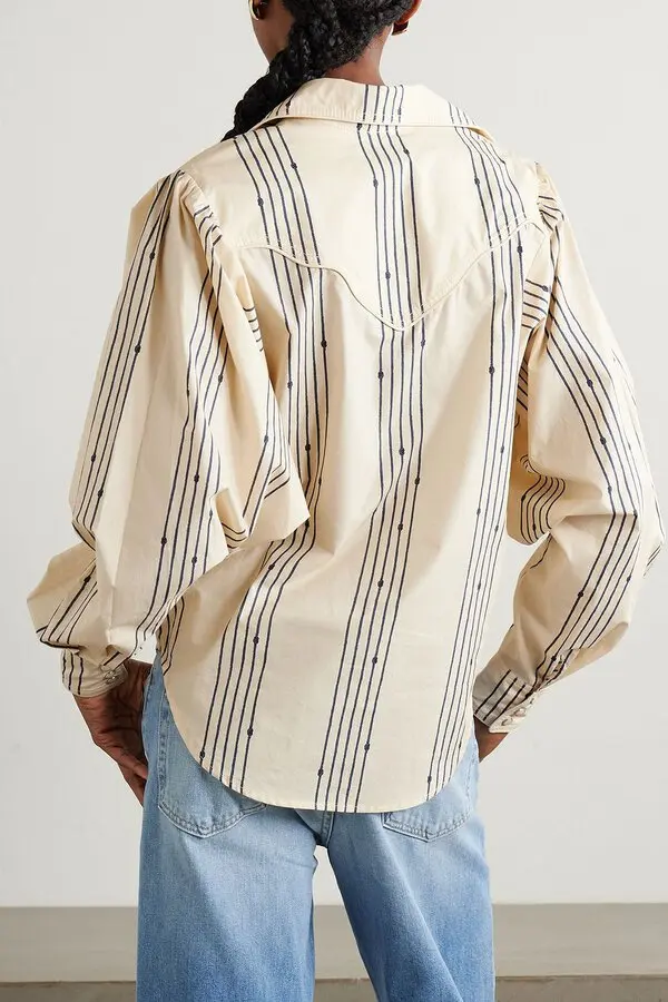 Johanna Ortiz Striped Cotton-poplin Shirt