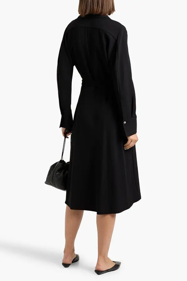 Vince Crepe Midi Shirt Dress