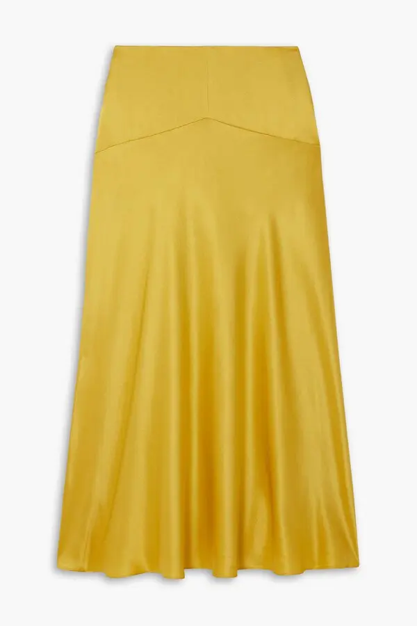 Tove Clover Silk-satin Midi Skirt