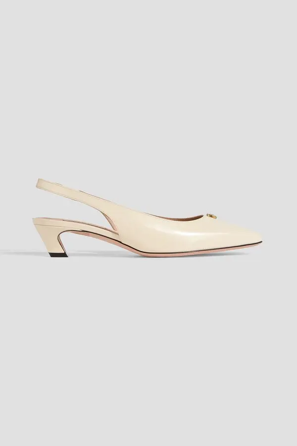 Bally Selika Patent Leather Slingback Pumps