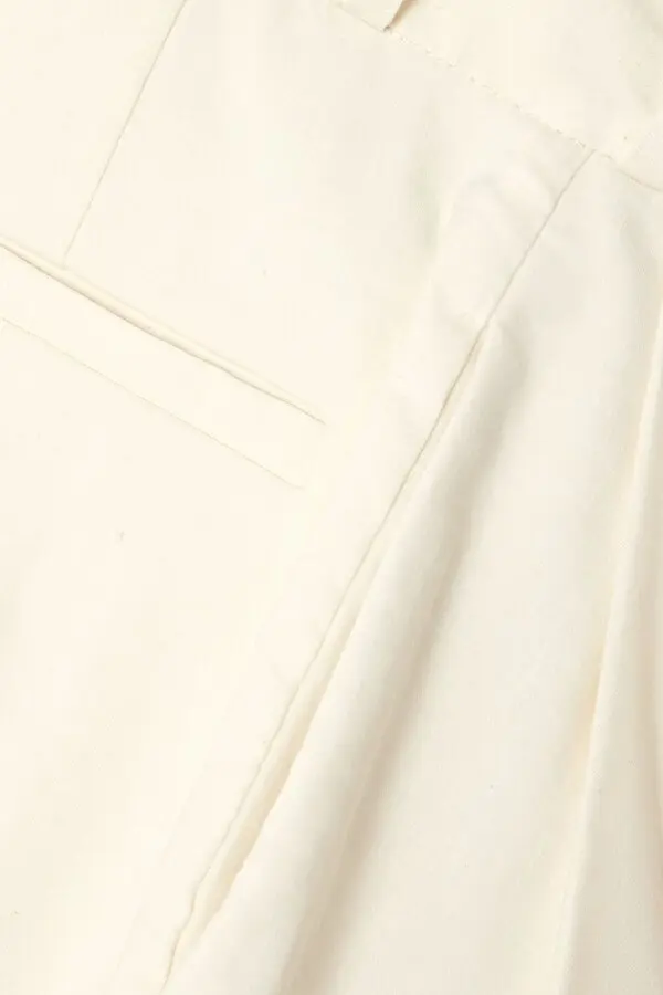 Tove Bella Pleated Linen-blend Shorts - Ivory