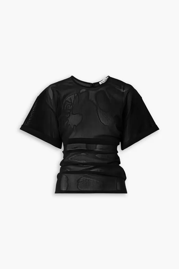 Acne Studios Gathered Mesh T-shirt