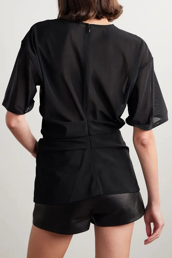 Acne Studios Gathered Mesh T-shirt