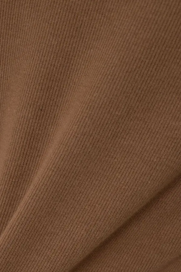 Eterne Strapless Ribbed Stretch-jersey Maxi Dress