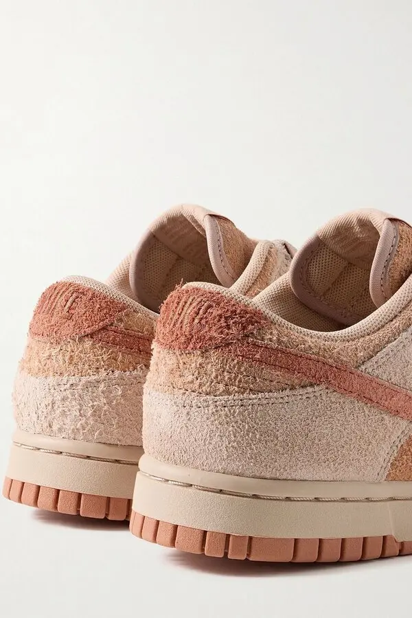 Nike Dunk Low Brushed Suede Sneakers - Beige