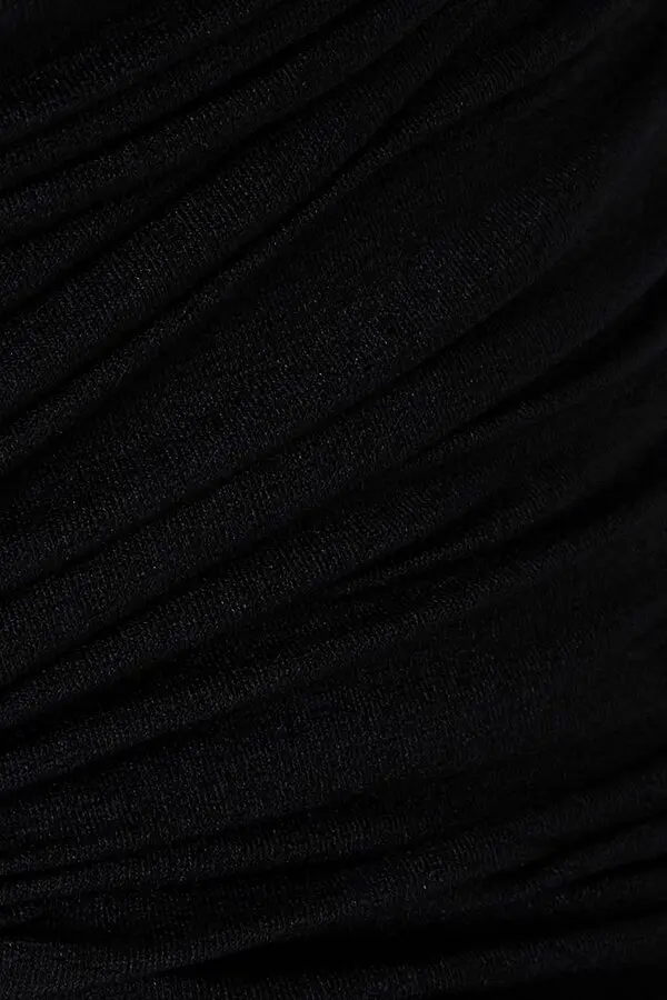 Rick Owens Stretch-jersey Ruched Strapless Mini Dress