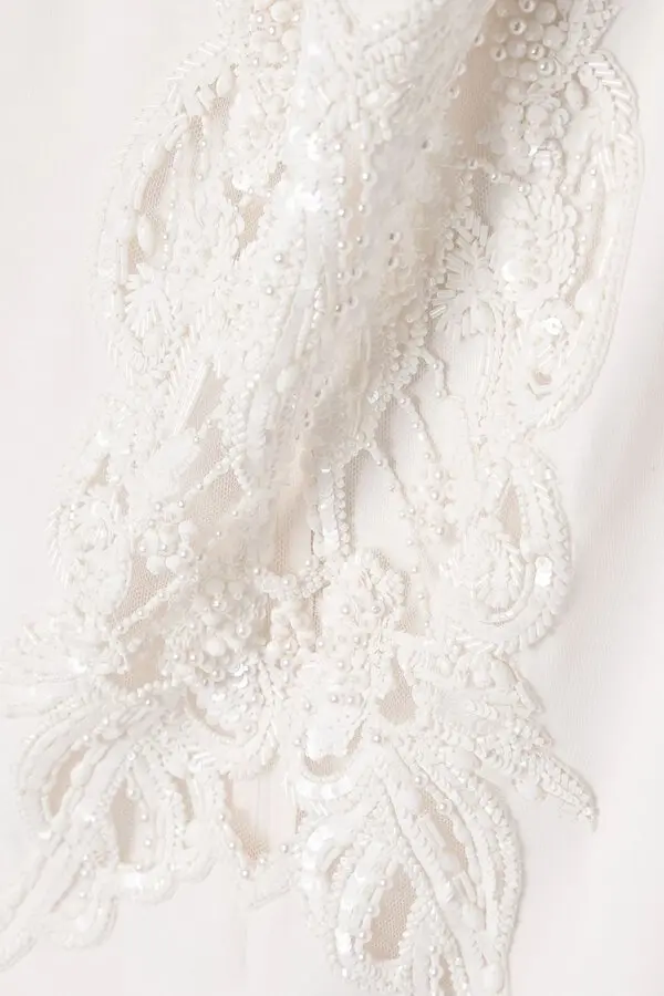 Zuhair Murad Embellished Cady Flared Trousers