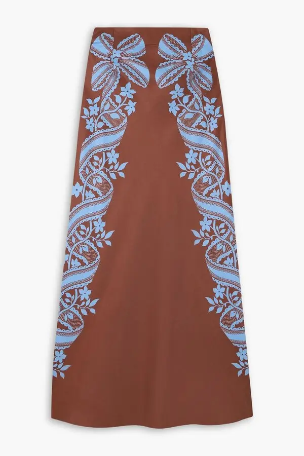 La DoubleJ Printed Satin Skirt