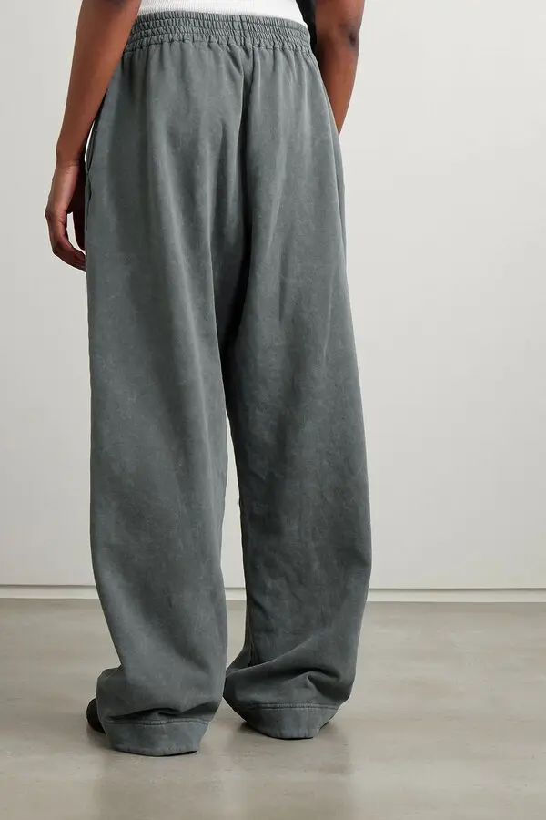 Magda Butrym Acid-wash Cotton-blend Jersey Track Pants