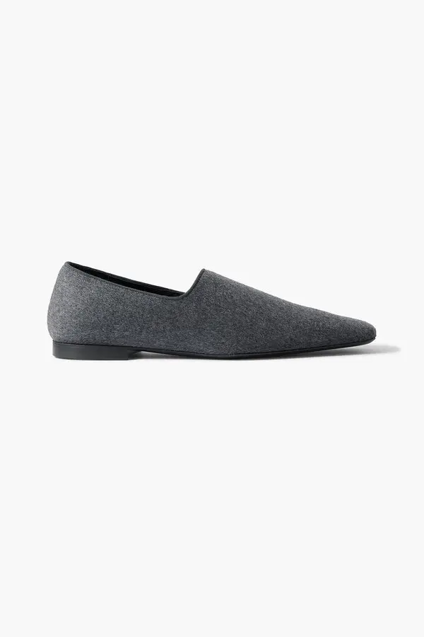 TOTEME Piped Wool And Cashmere-blend Felt Loafers