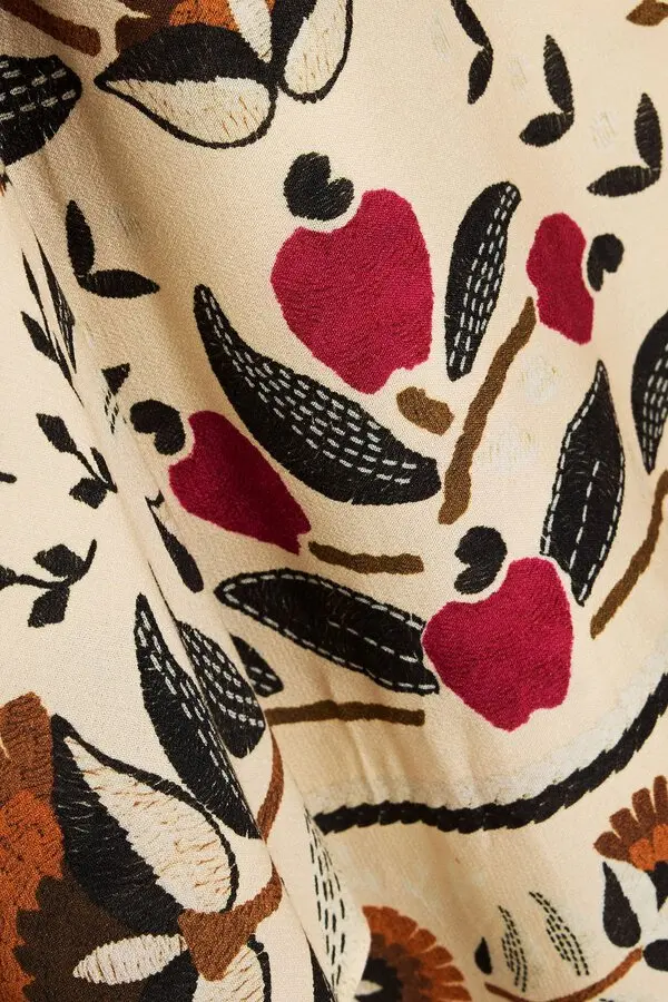 Farm Rio Printed Crepe Maxi Dress
